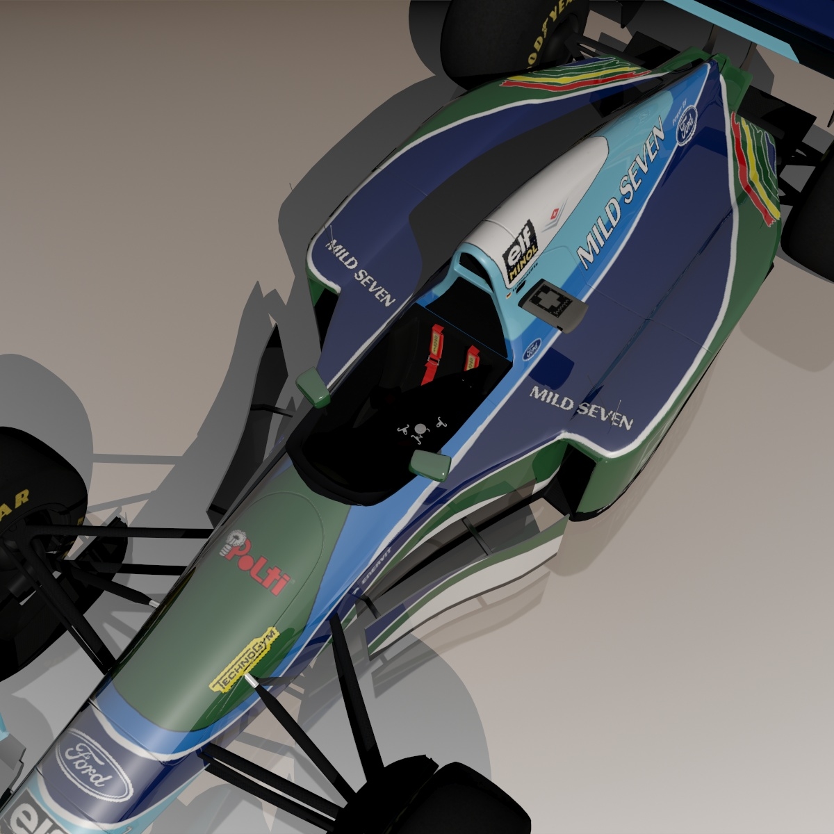 3D модель Benetton B194 - TurboSquid 691975