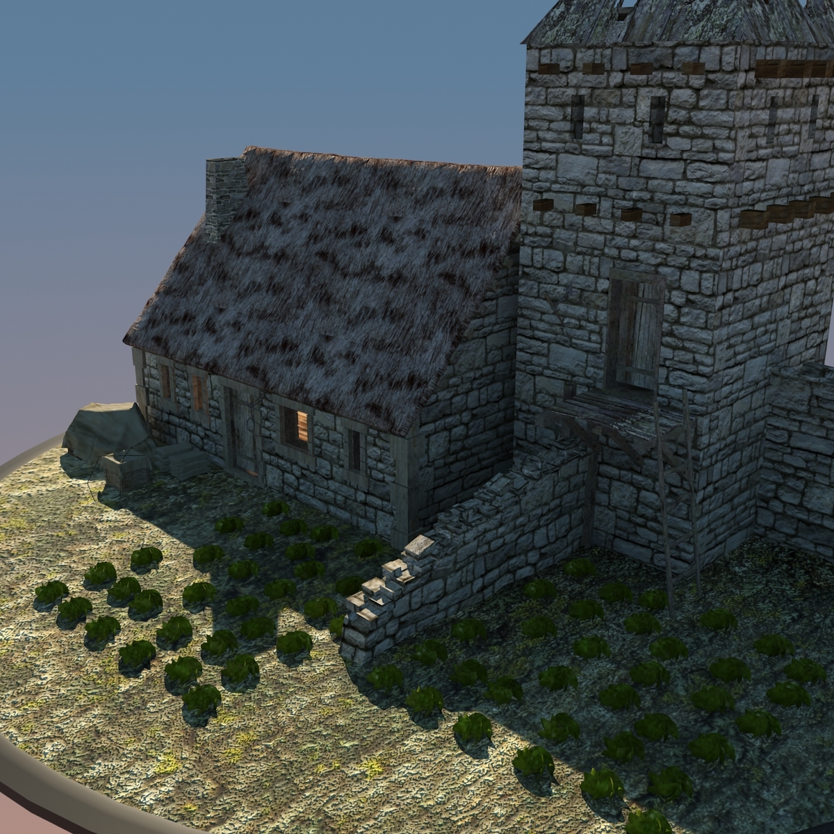 3d medieval house model