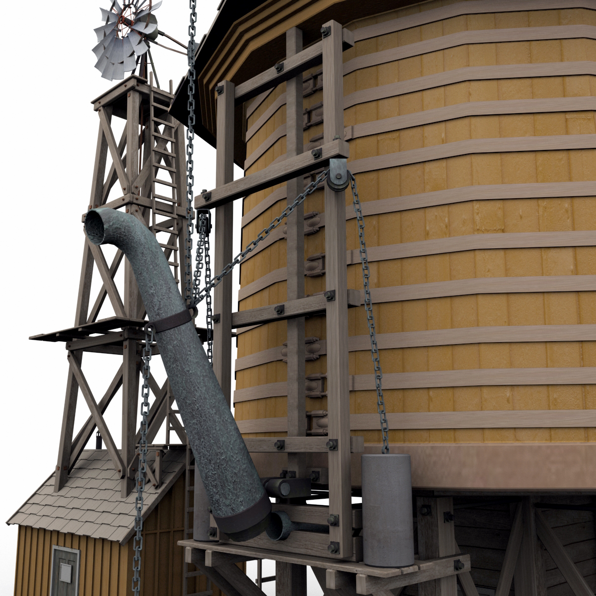 3ds max windmill water tower