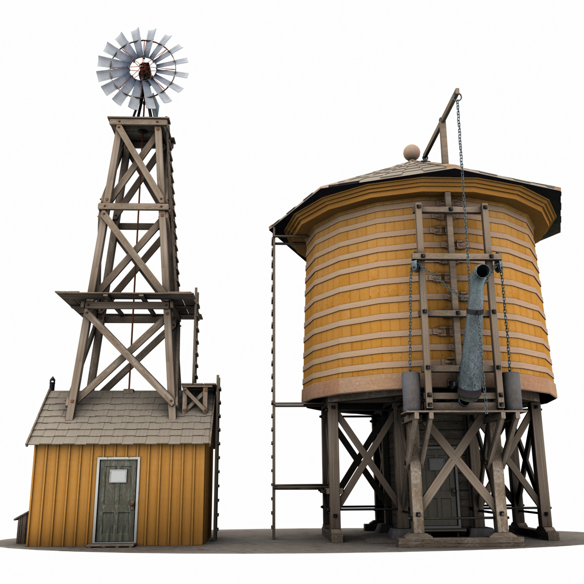 3ds max windmill water tower