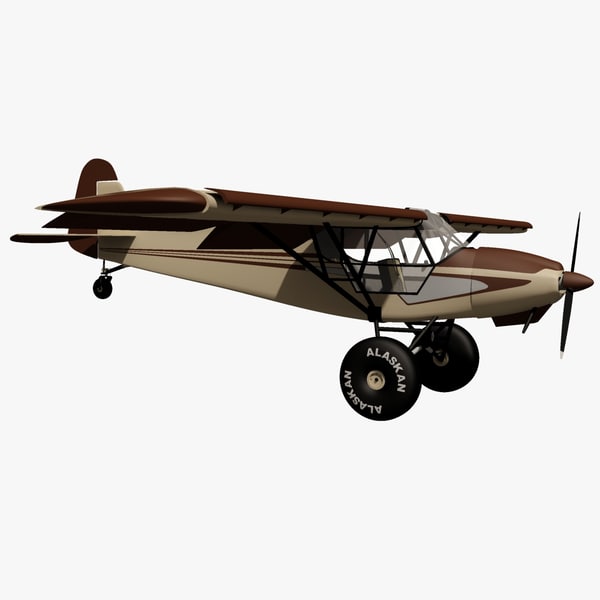 piper super cub bush 3d model