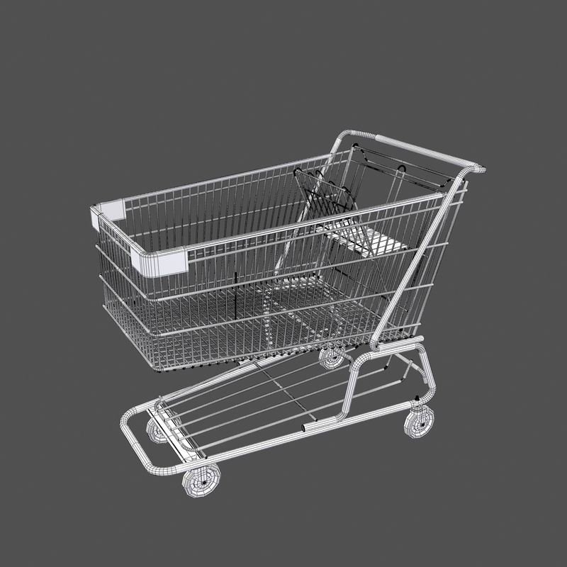 shopping cart 3d 3ds