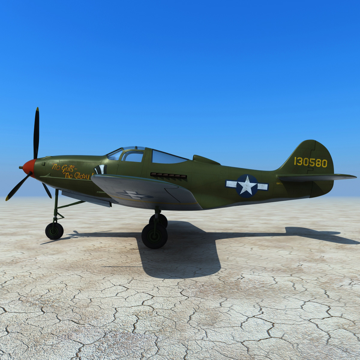 3d model fighter bell p-39 airacobra