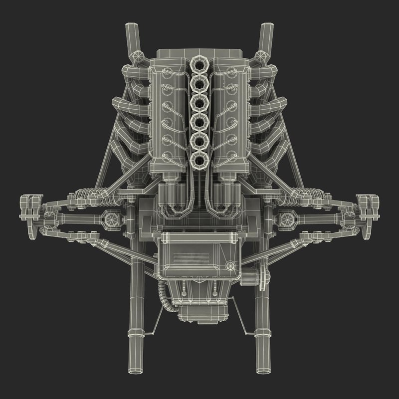 3ds max racing car engine