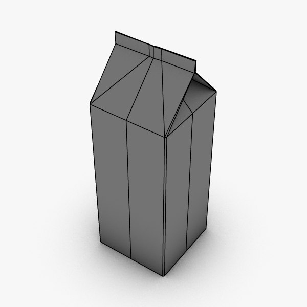 milk carton 3d max