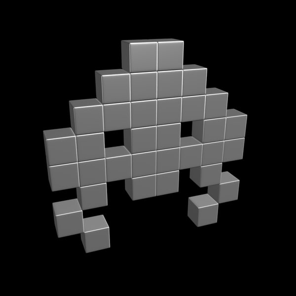 space invaders 3d model