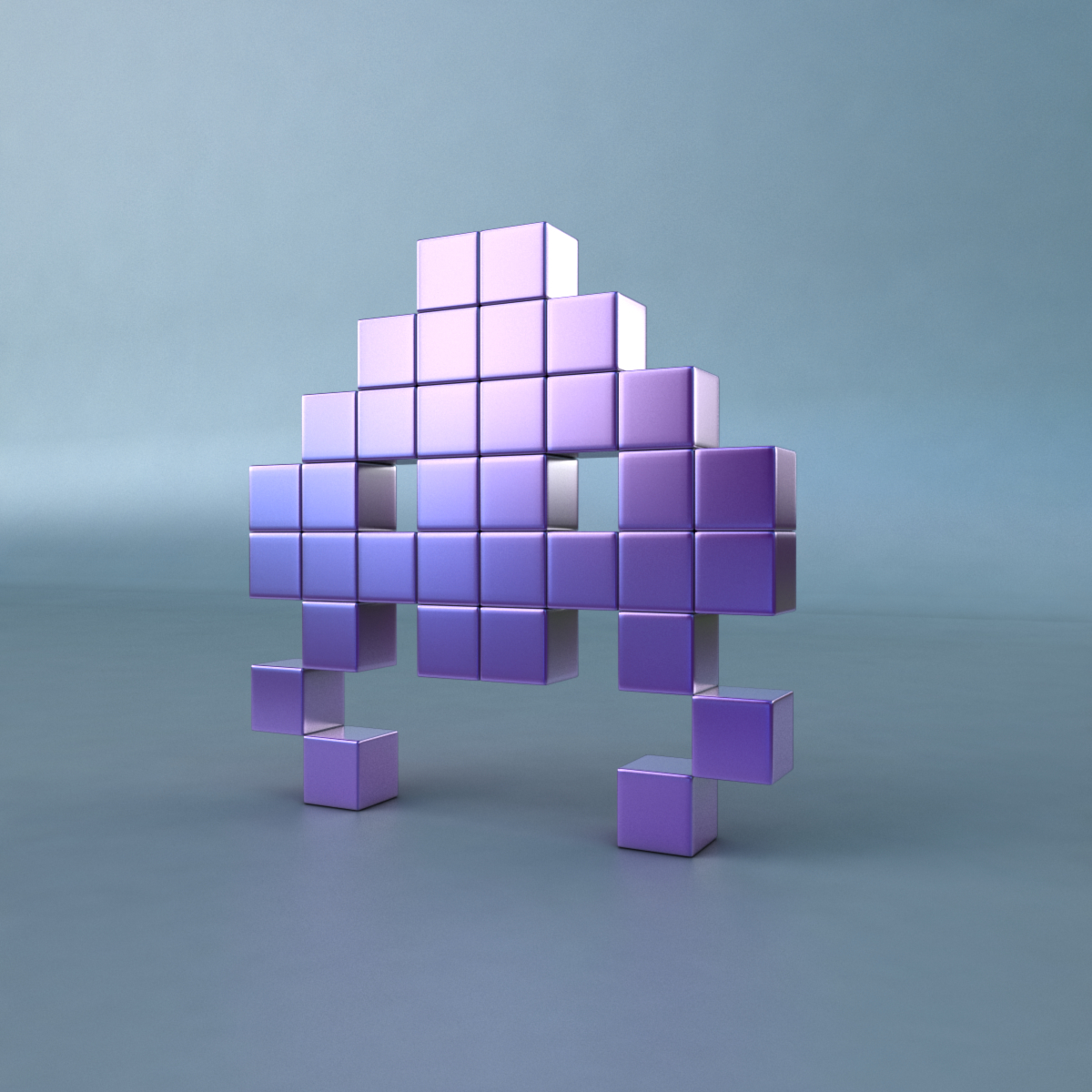 space invaders 3d model