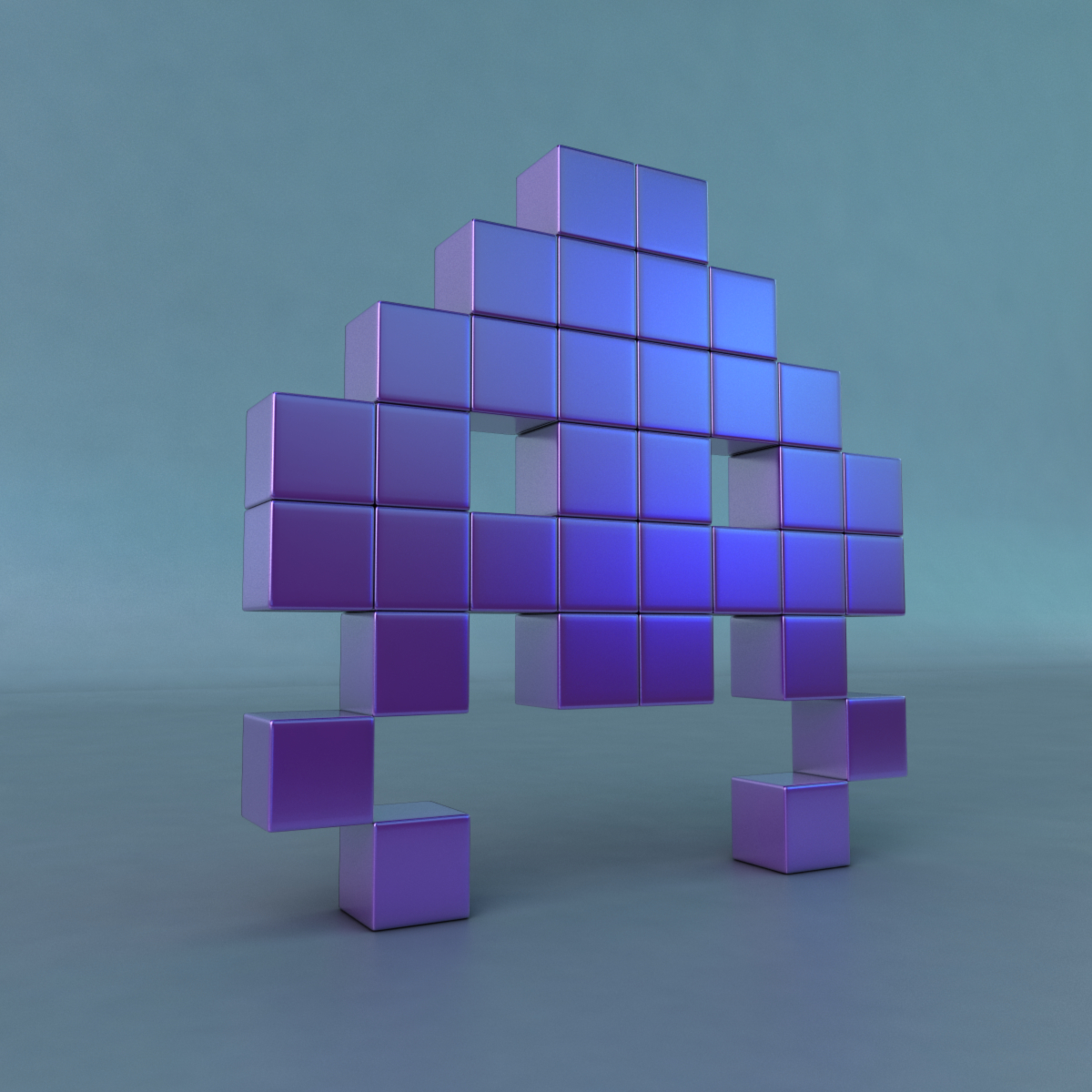 space invaders 3d model
