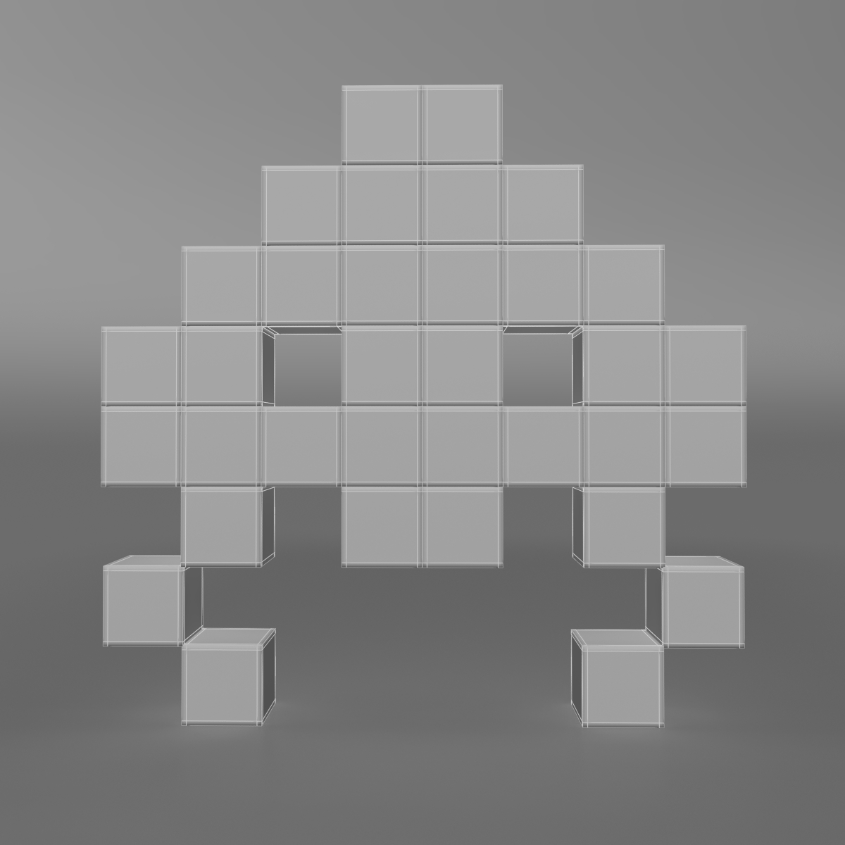 space invaders 3d model