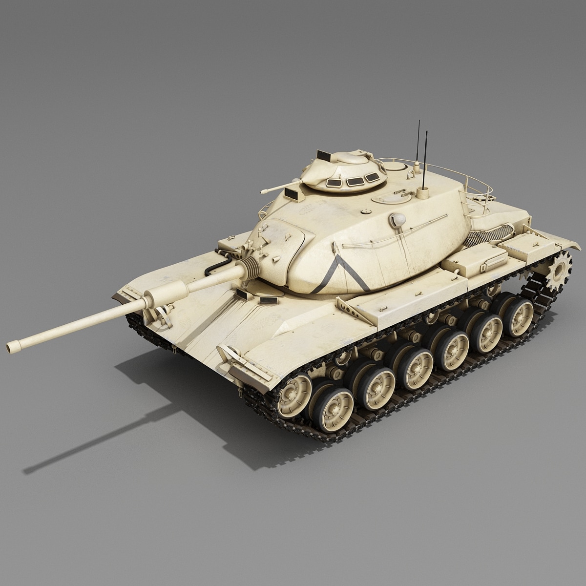 3d model of m60 patton combat tank