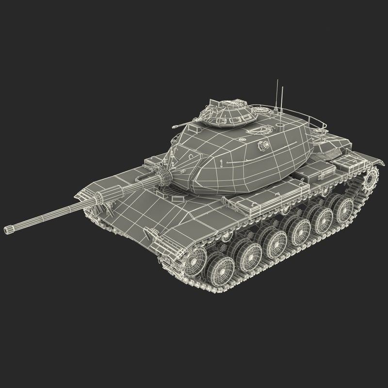 3d model of m60 patton combat tank