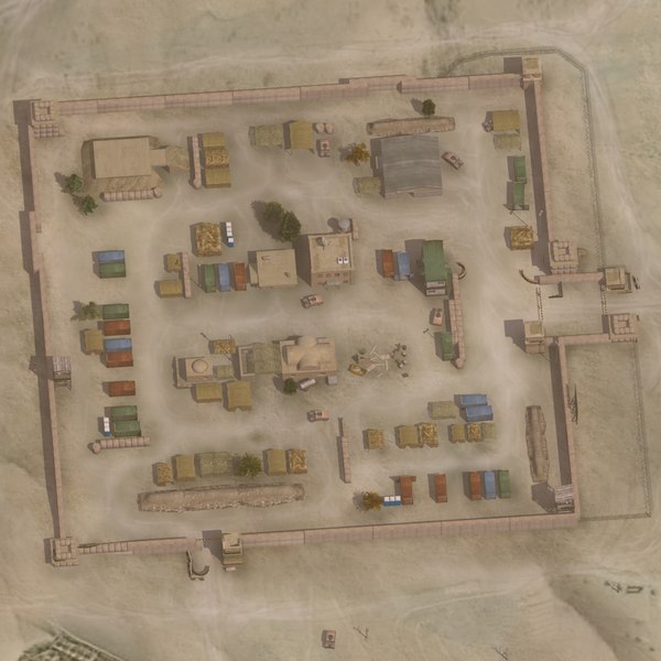 3D модель FOB Военный лагерь - TurboSquid 670549