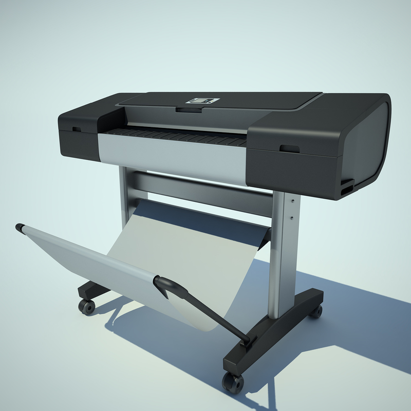 3d model printer hp designjet