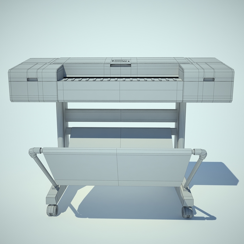 3d model printer hp designjet
