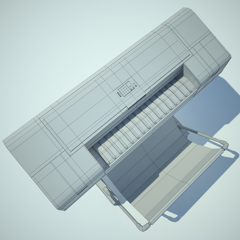 3d model printer hp designjet