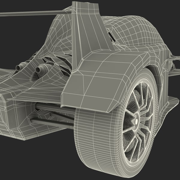realistic supercar caparo t1 3d model