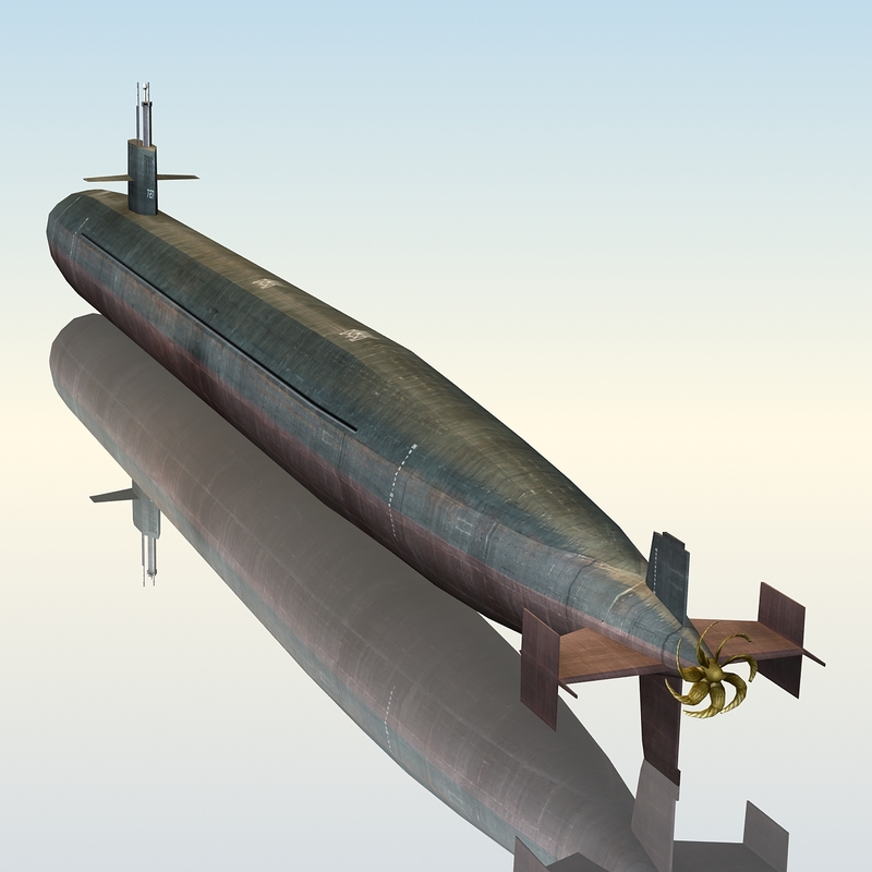 uss michigan ssgn-727 3d model