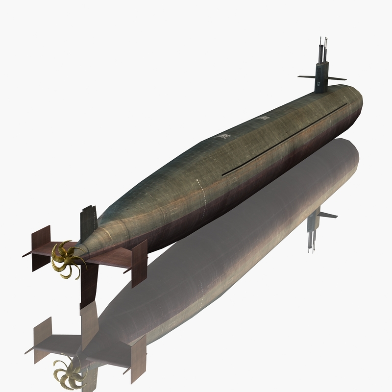 uss michigan ssgn-727 3d model