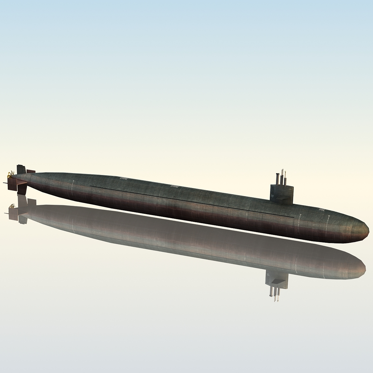 uss michigan ssgn-727 3d model