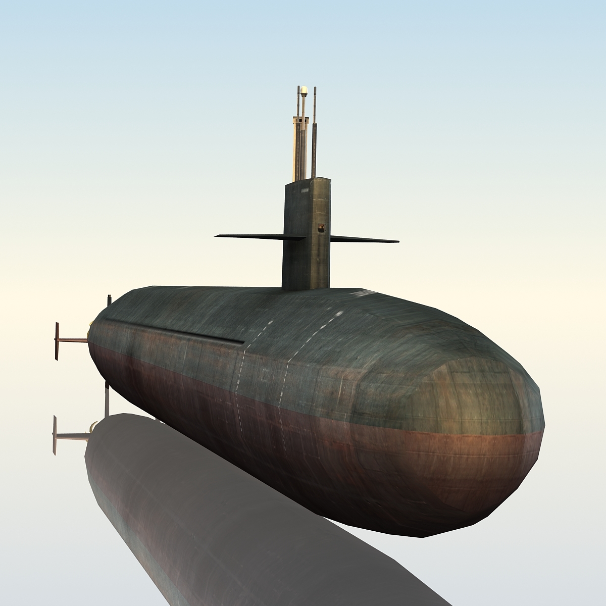 uss michigan ssgn-727 3d model