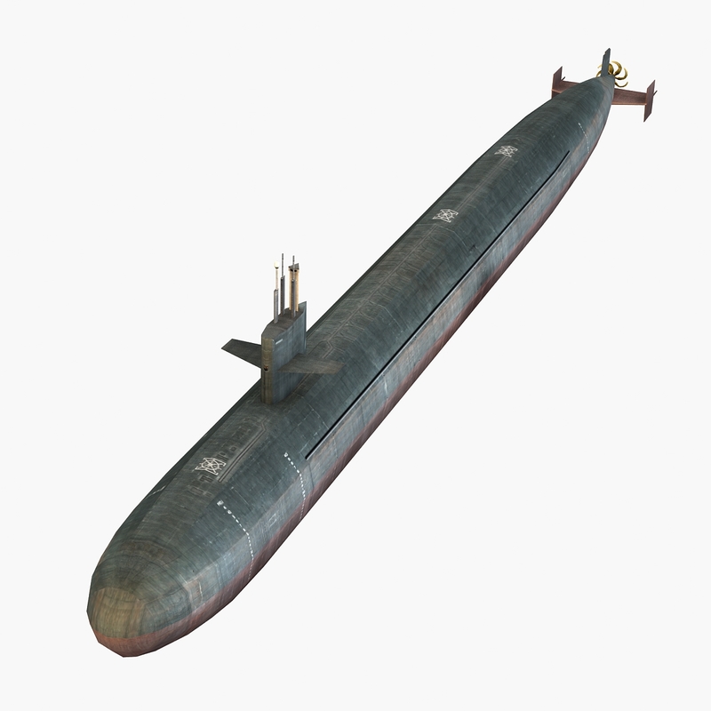 uss michigan ssgn-727 3d model
