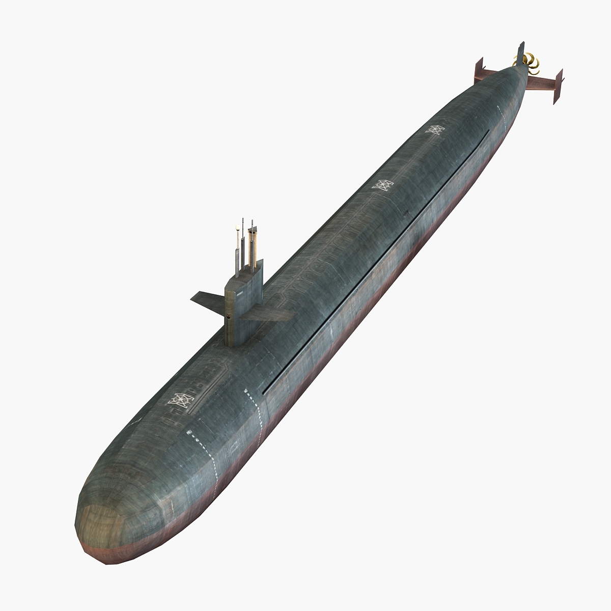 uss michigan ssgn-727 3d model