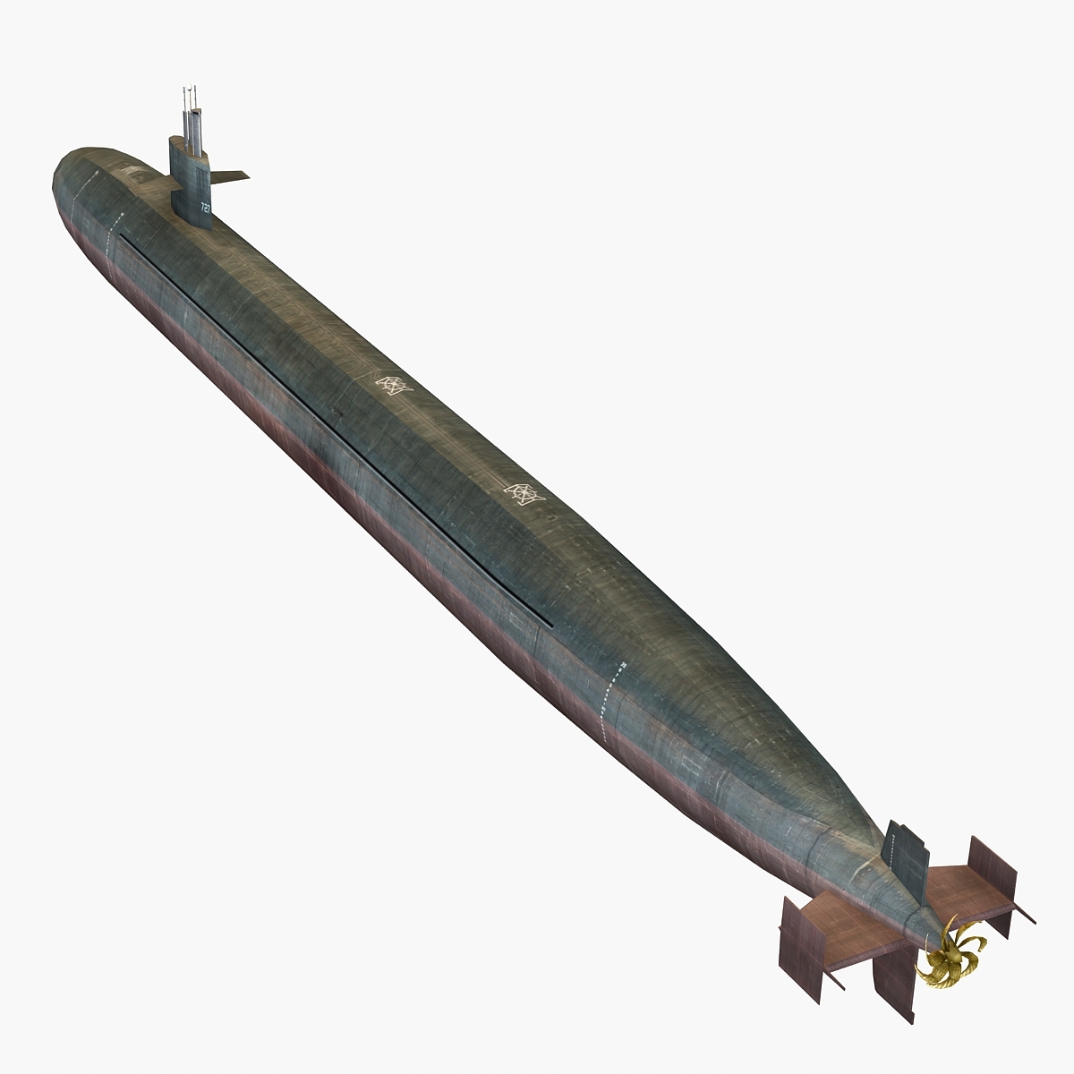 uss michigan ssgn-727 3d model