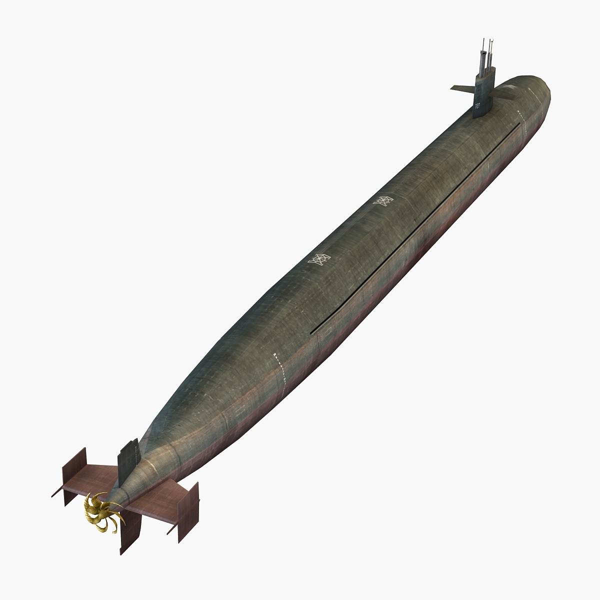 uss michigan ssgn-727 3d model