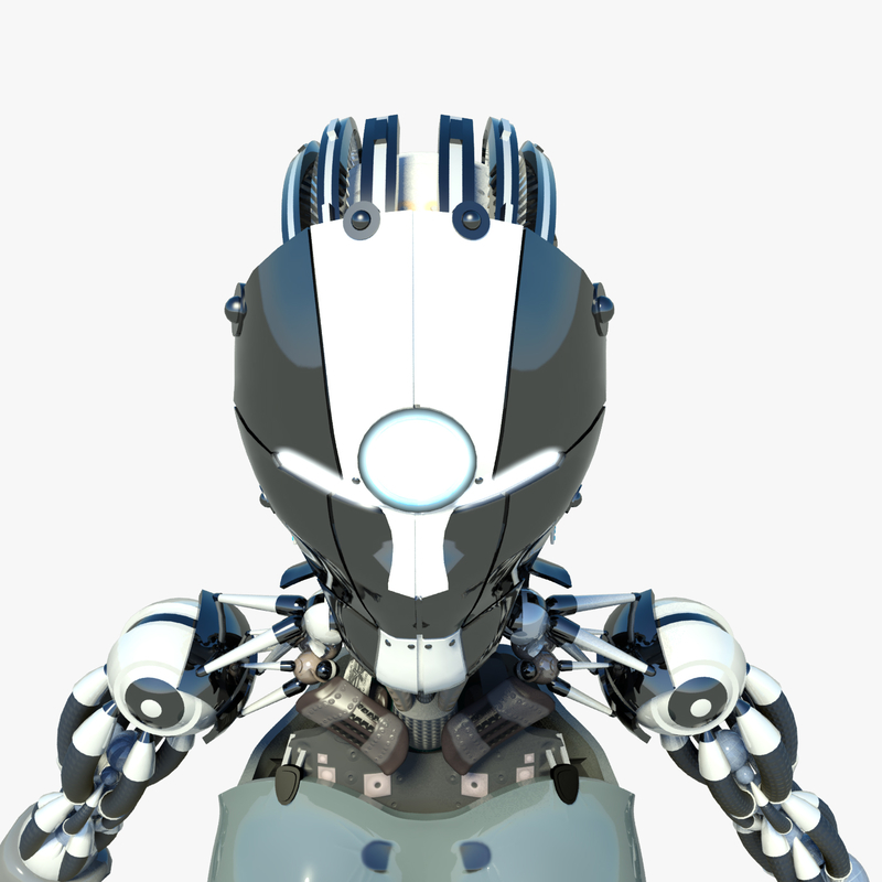 3d max robot droid cyber