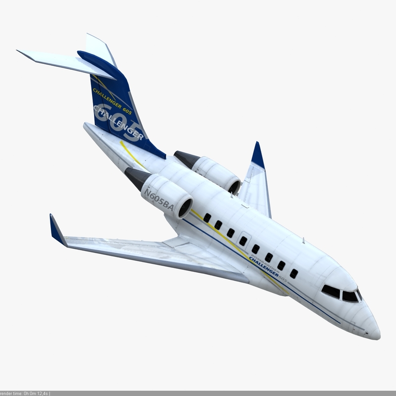 3d bombardier challenger 605 model