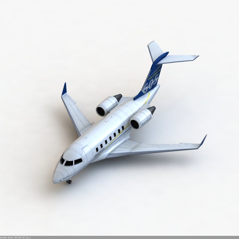 3d bombardier challenger 605 model