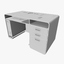 3d workstation office work desk