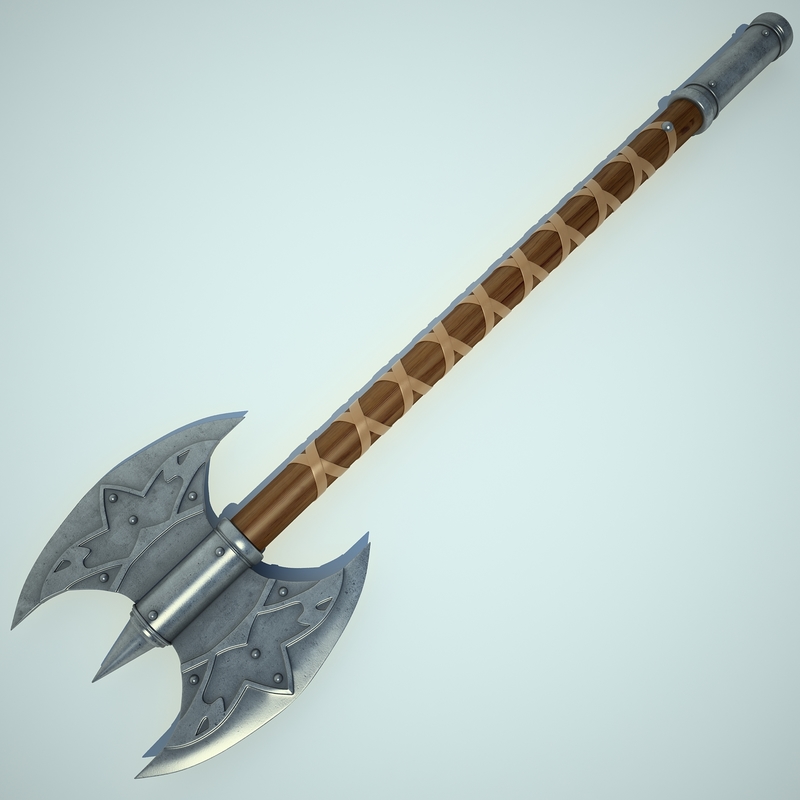 3d battle axe model