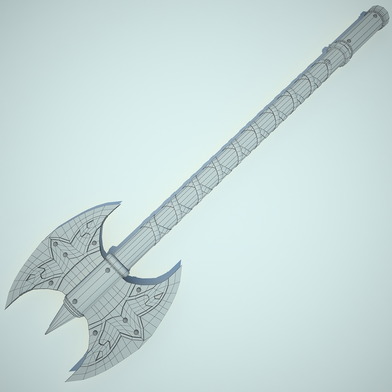 3d battle axe model