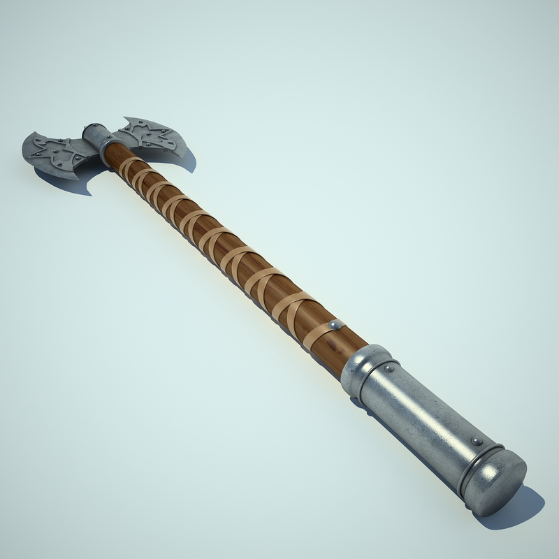 3d battle axe model