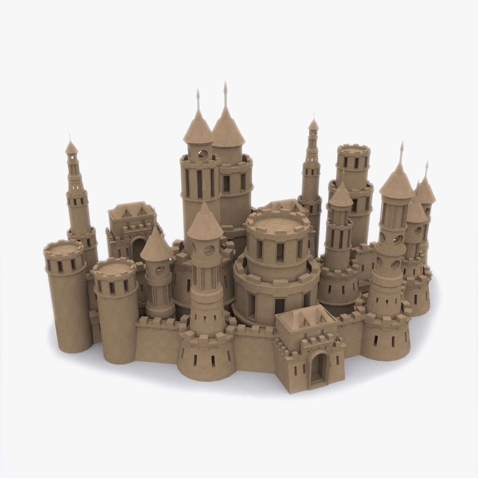 3d model castle medieval