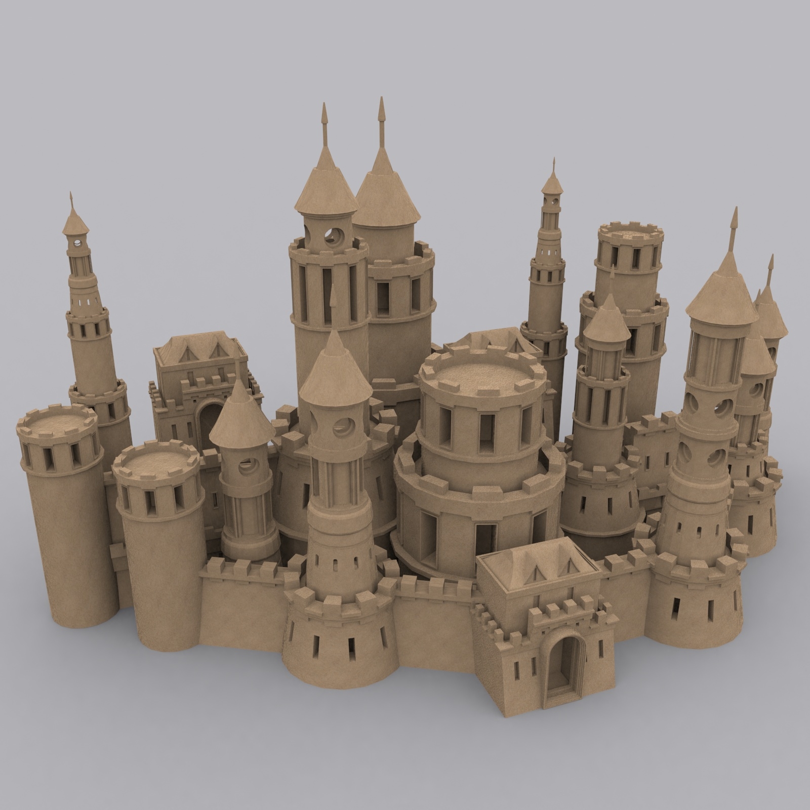 3d model castle medieval