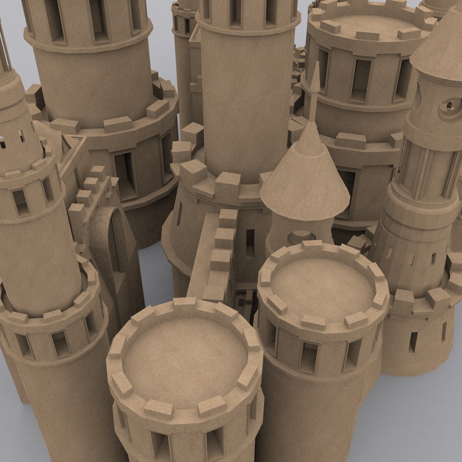 3d model castle medieval