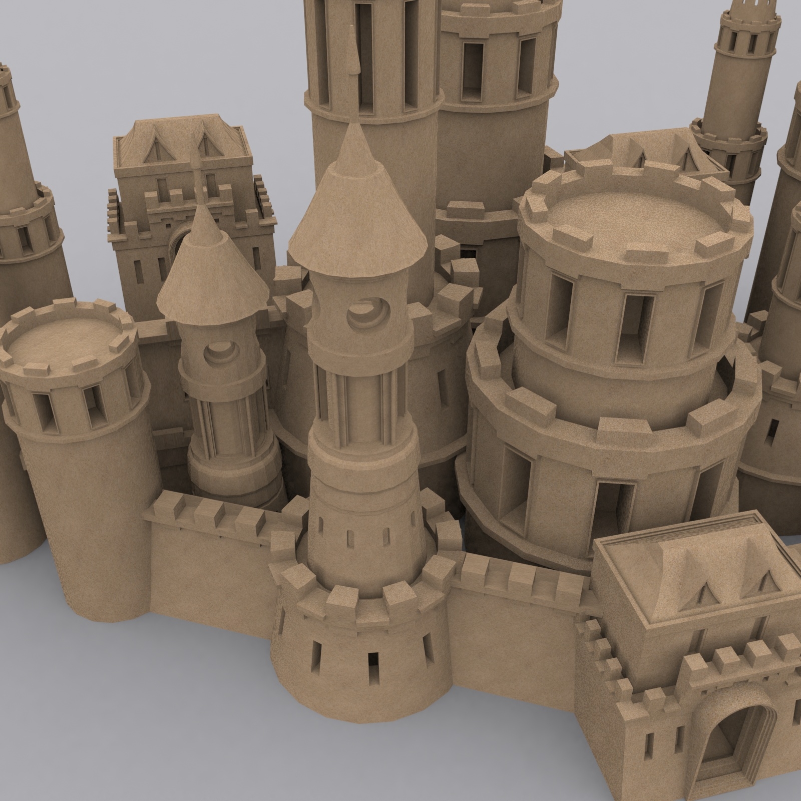 3d model castle medieval