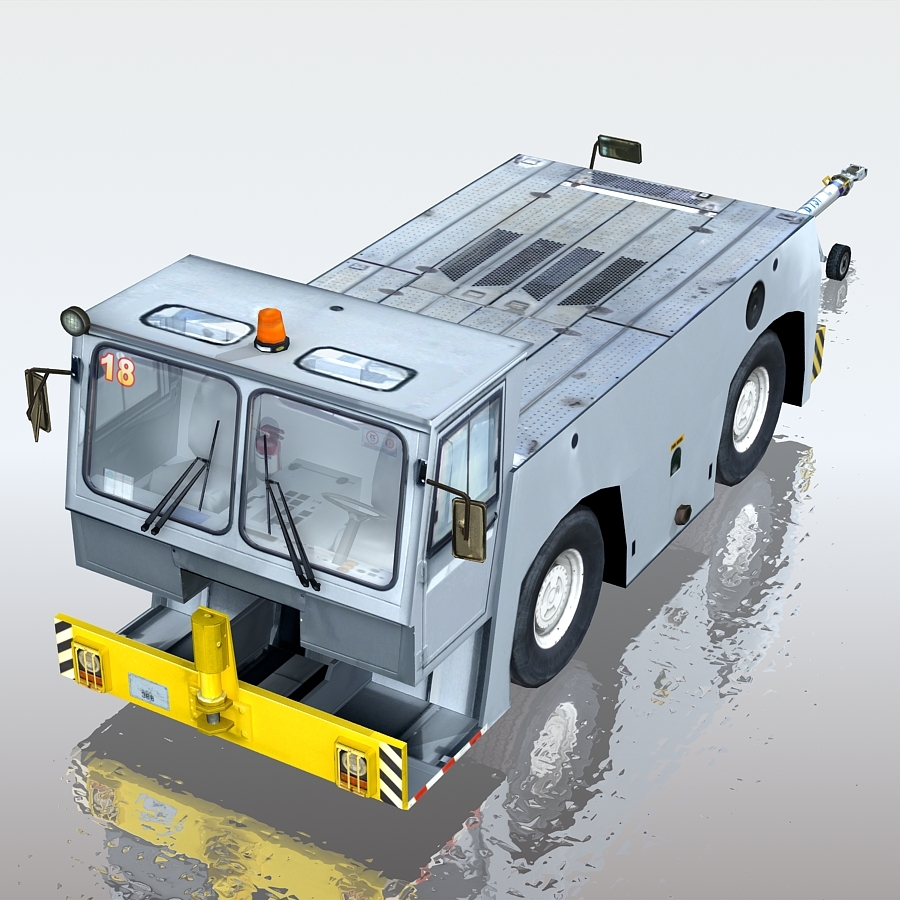 3d push-back aircraft tractors towbar
