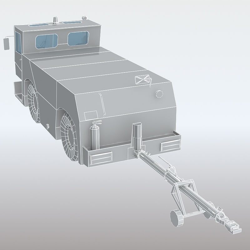 3d push-back aircraft tractors towbar