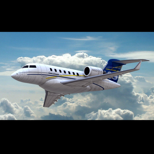3d bombardier challenger 605 model