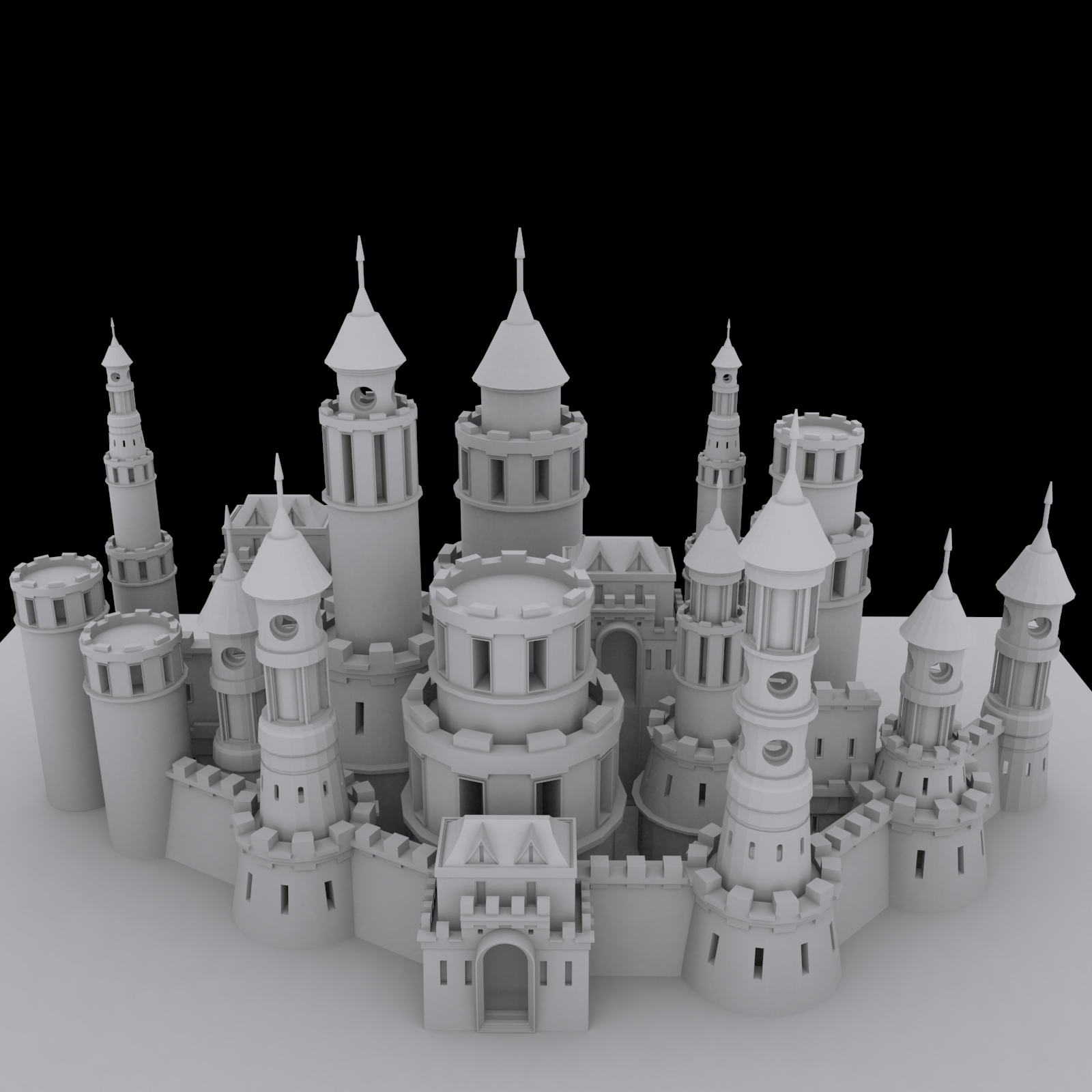 3d model castle medieval