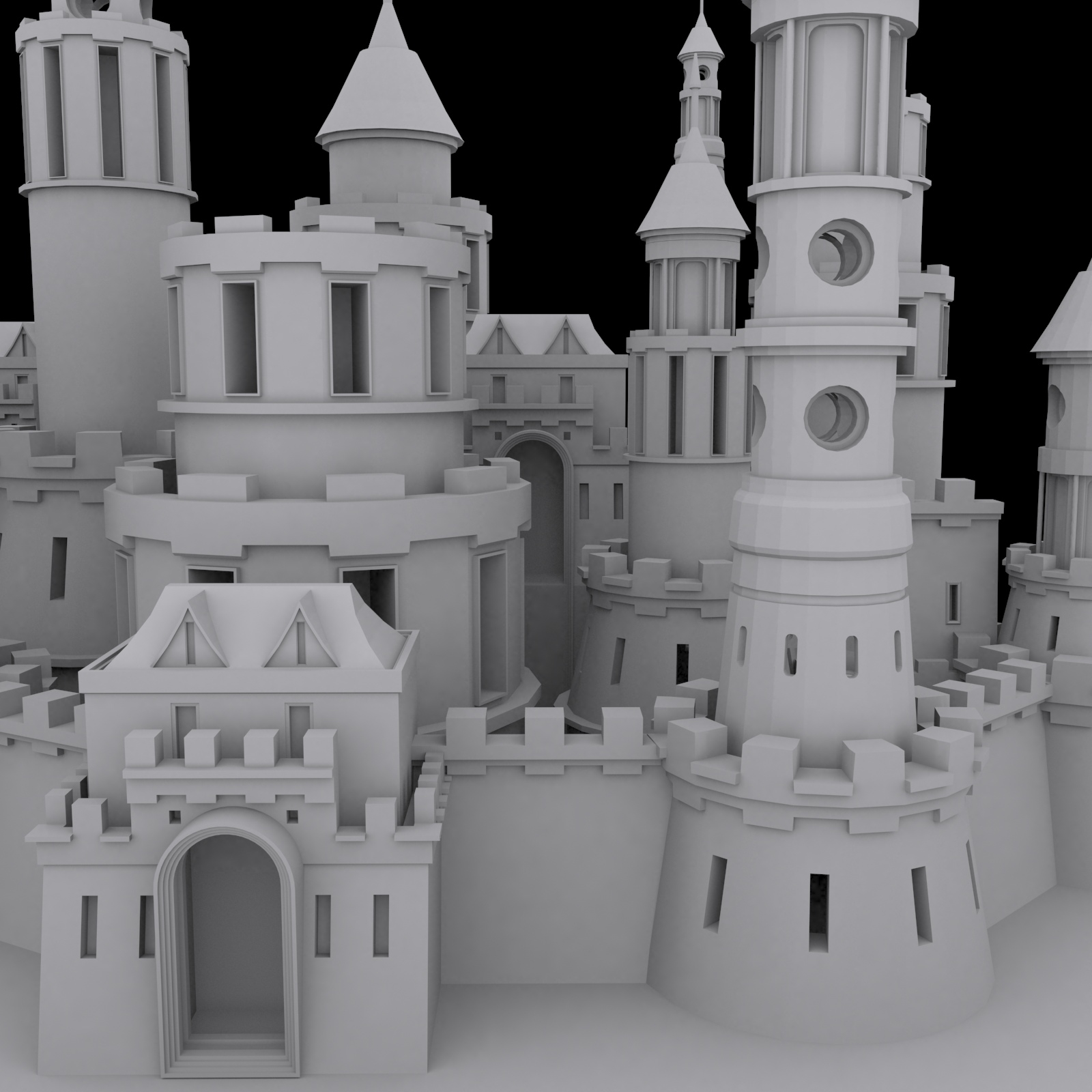3d model castle medieval