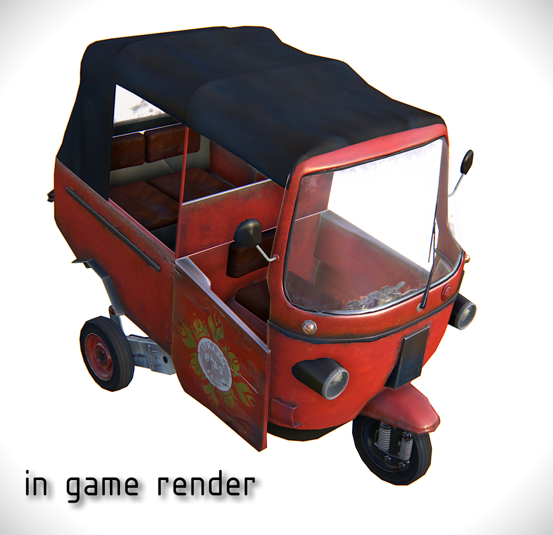 3d bajaj jakarta rickshaws