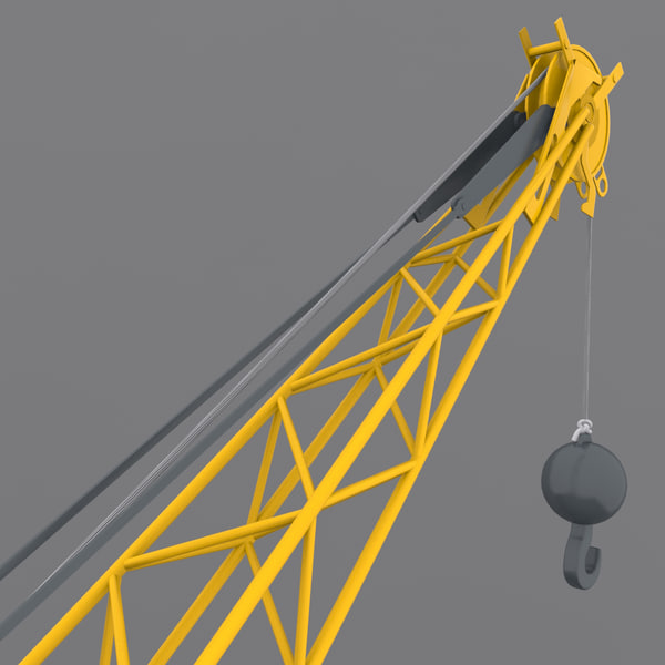 3d crawler crane rigged