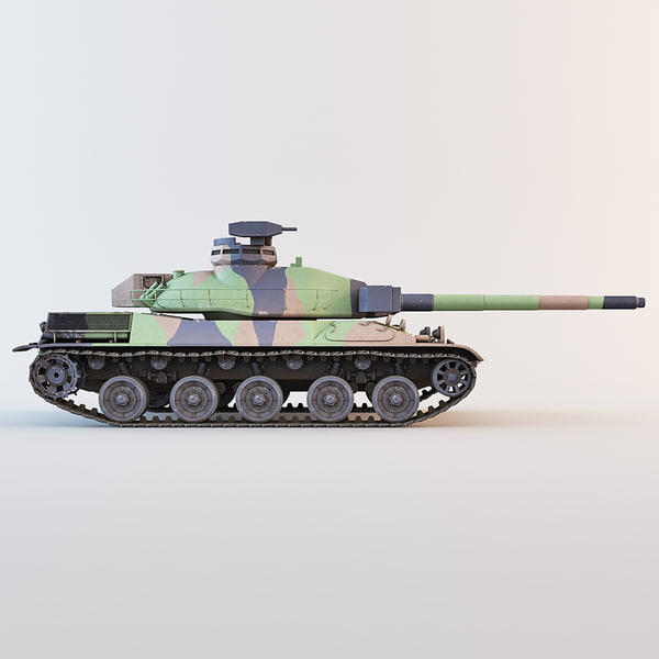 amx-32 france main battle tank 3d max