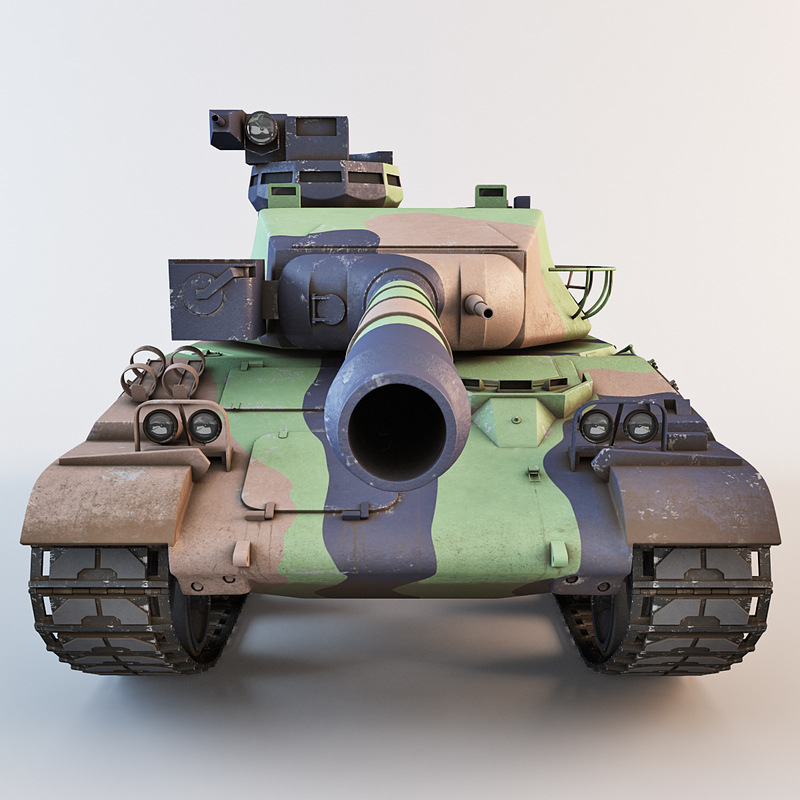 amx-32 france main battle tank 3d max