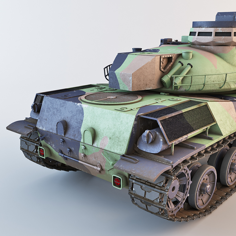 amx-32 france main battle tank 3d max