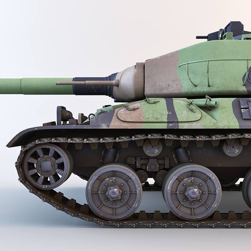amx-32 france main battle tank 3d max